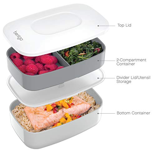 Bentgo Classic (Gray) - Stackable Bento Box - KitchenSurfing.com